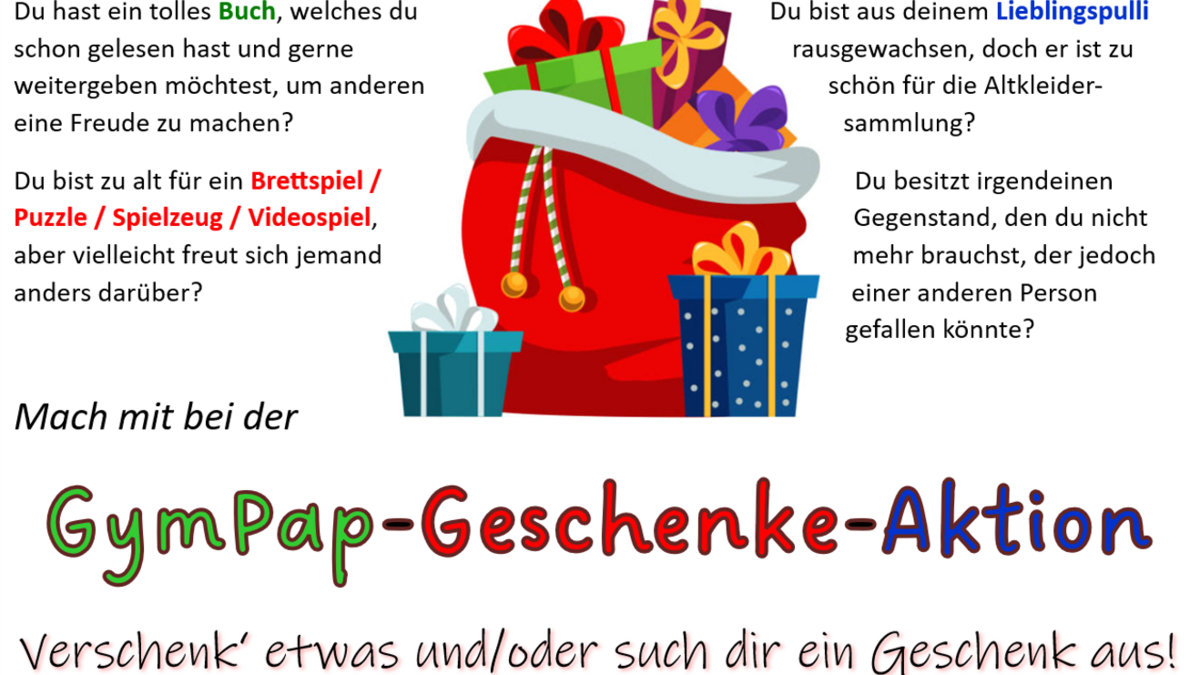 GymPap-Geschenke-Aktion am Mittwoch, den 20. Dezember 2023 ...